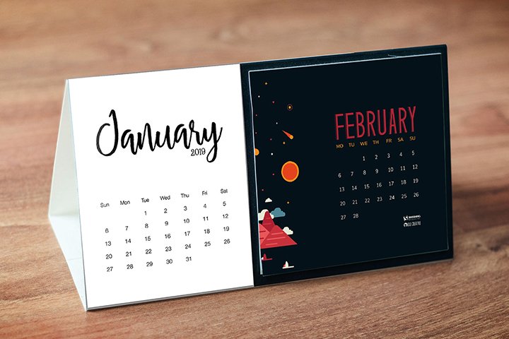 Free Table Calendar Mockup – Free Design Resources