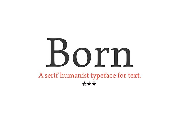 Free Born Typeface Font – Free Design Resources