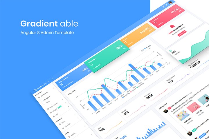 Free Gradient Able Angular Admin Web Template Free Design Resources