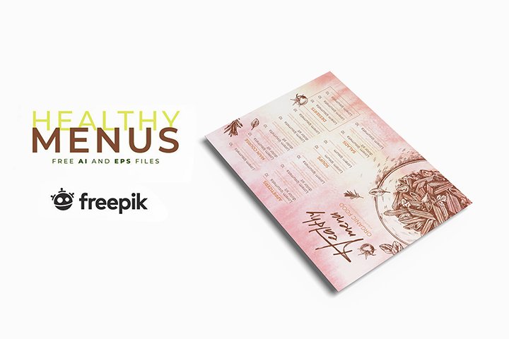 Free Healthy Food Menu Template Vol. 3 – Free Design Resources