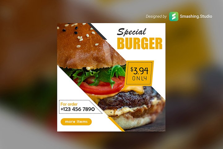 Burger Shop Web-Banner – Free Design Resources
