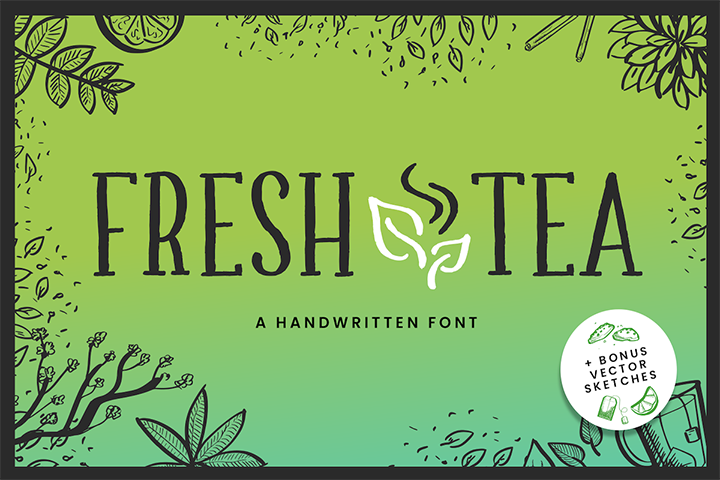 Fresh Tea Fancy Handwritten – Free Design Resources