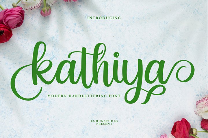 Kathiya Free Handlettering Script – Free Design Resources