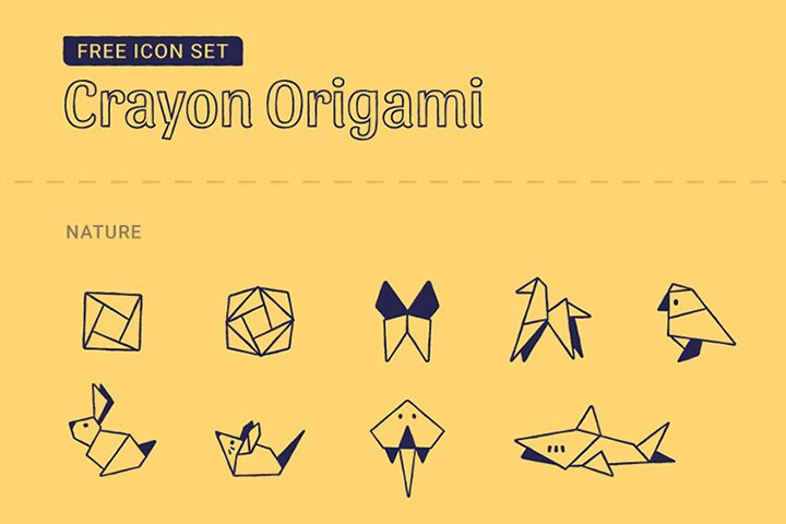 Free Origami Icon Set – Free Design Resources