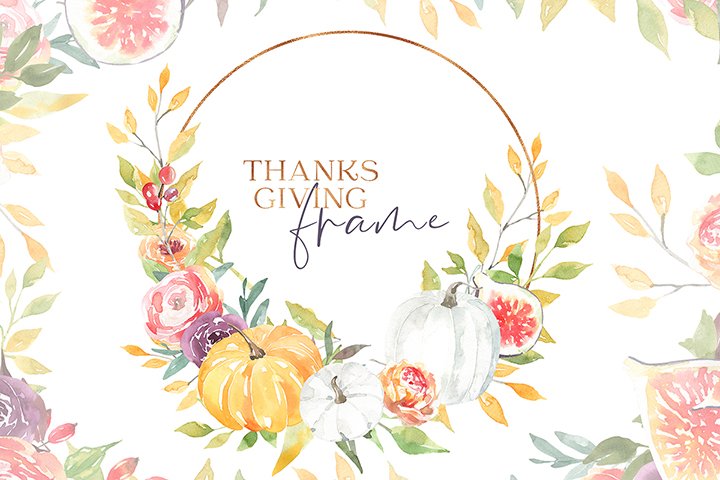 Free Watercolor Thanksgiving Frame – Free Design Resources